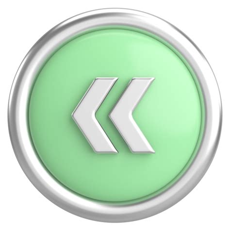 Premium Photo Previous Button Back Button 3d Illustration