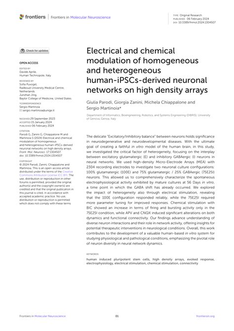 pdf electrical and chemical modulation of homogeneous and