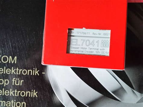 Beckhoff El7041 1000 Stepper Motor Terminal With Incremental Encoder 50v Dc Andre Ertel