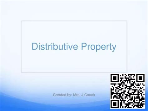 PPT Distributive Property PowerPoint Presentation Free Download ID