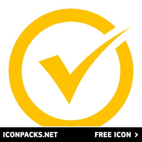 Yellow Check Mark Icon Free Yellow Check Mark Icons
