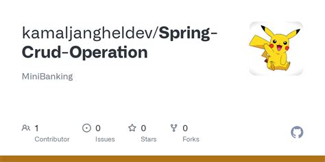 github kamaljangheldev spring crud operation minibanking