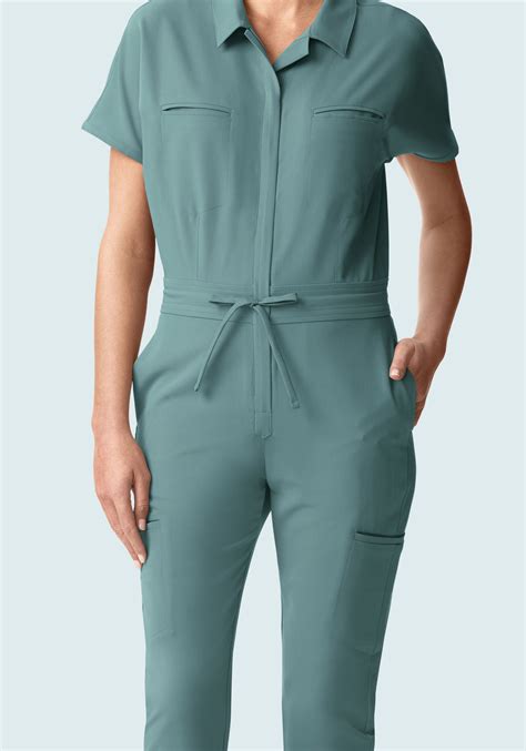 Womens Mandarin Dolman Jogger Scrub Jumpsuit Marina Mandala Scrubs