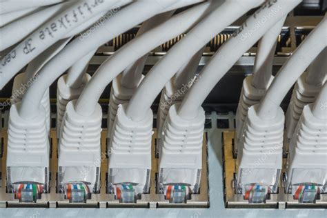 Network Cables Connected To Switch Stock Photo By Kubais