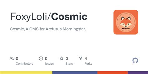 GitHub FoxyLoli Cosmic Cosmic A CMS For Arcturus Morningstar