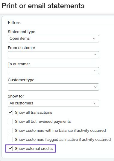 External Credits Included In Entity Level Ar Statements