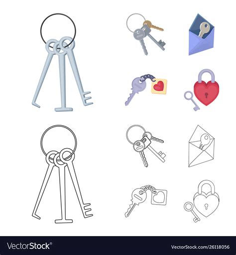 Isolated Object Key And Protection Symbol Vector Image