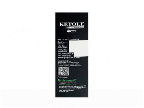 Buy Swisscosmed Ketole Zpto Medicated Anti Dandruff Shampoo Online At