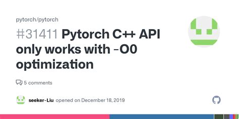 Pytorch C Api Only Works With O0 Optimization · Issue 31411