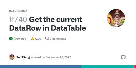 Get The Current Datarow In Datatable · Flet Dev Flet · Discussion 740 · Github
