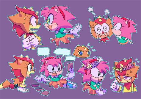 Amy Rose And Trip The Sungazer Sonic And More Drawn By Kaylla Danbooru
