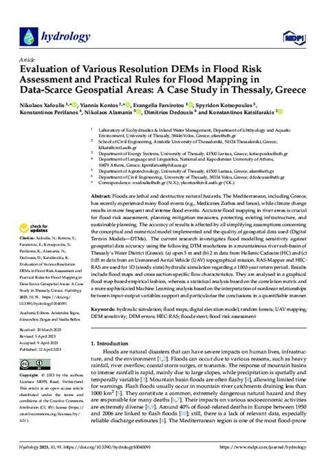Pdf Evaluation Of Various Resolution Dems In Flood Risk Assessment