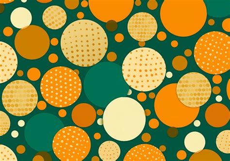 Premium Ai Image A Close Up Of A Pattern Of Orange And White Circles Generative Ai
