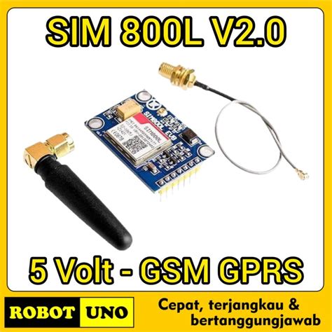 Jual Sim800l V2 Sim 800l V2 0 Gsm Gprs 5v Antena Sim Card Kota Medan Robot Uno Tokopedia