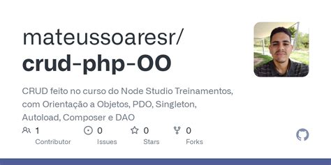 GitHub Mateussoaresr Crud Php OO CRUD Feito No Curso Do Node Studio Treinamentos