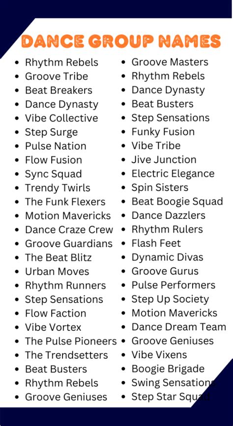 570 Dance Group Names Unique Creative Funny Cool And Cute