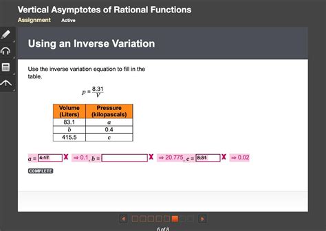 Inverse Variation Equation