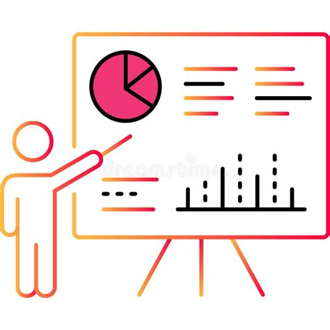Teaching Line Icon Training And Education Vector Stock Vector Illustration Of Presenter