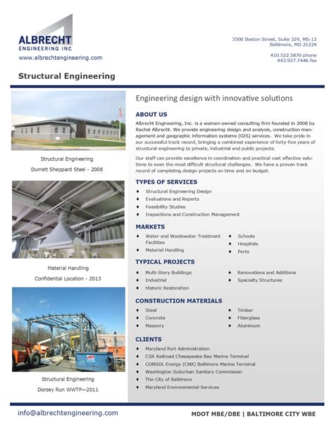 Brochures And Resources Albrecht Engineering