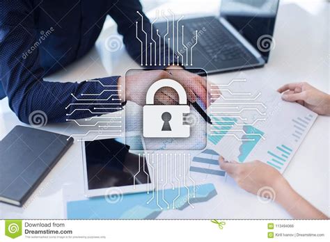 Cyber Security Data Protection Information Safety And Encryption Internet Technology And