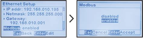 Enable Disable Modbus Communications Via Ethernet ATevo Communications