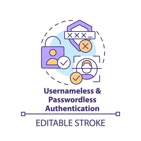 Premium Vector Usernameless And Passwordless Authentication Concept Icon