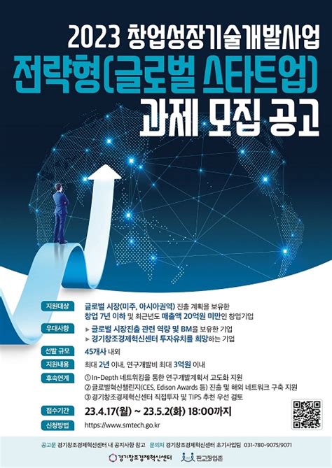 경기창조경제혁신센터 ‘창업성장기술개발사업 전략형 추천기업 45개사 모집