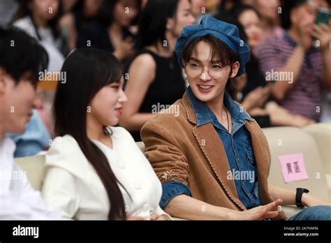 Chinese Singer Cheng Xiao Left Of South Korean Chinese Girl Group Cosmic Girls Also Known As