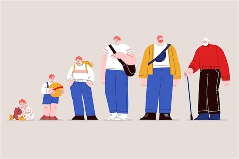 손으로 그린 평면 디자인 라이프 사이클 그림 무료 벡터