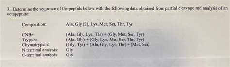 3 determine the sequence of the peptide below with
