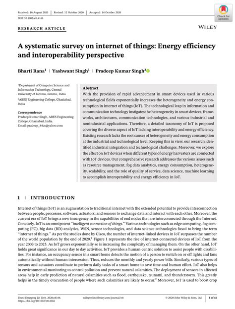 Pdf A Systematic Survey On Internet Of Things Energy Efficiency And Interoperability Perspective