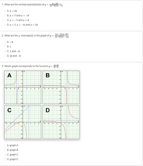 Solved 1 What Are The Vertical Asymptote S Of Chegg Com