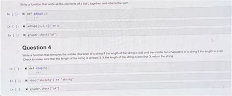 Solved Question 1 Write A Function That Finds The Smallest