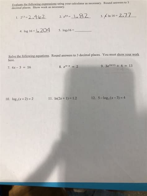 solved evaluate the following expressions using your