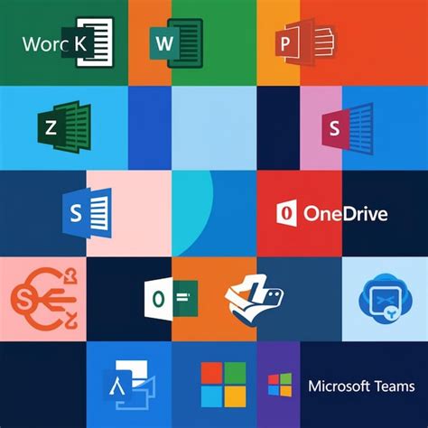 Logos Of All Microsoft Office Programs Illustration Premium Ai Generated Image