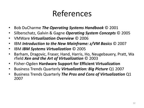 Overview Of System Virtualization Pptx Operating Systems Computer Software And Applications
