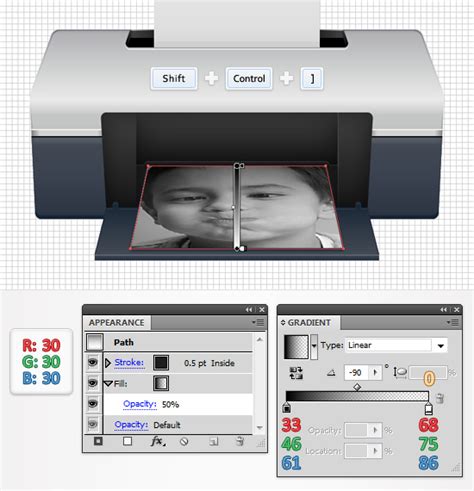 Adobe Illustrator Tutorial Create A Printer Illustration Page