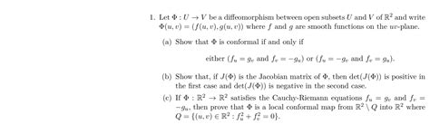 1 Let Φ U → V Be A Diffeomorphism Between Open Subsets U And V Of ℝ2
