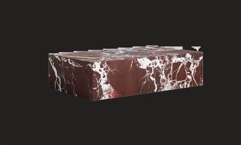 Custom Stone Furniture Australia Rectangular Plinth Coffee Table Rosso Levanto