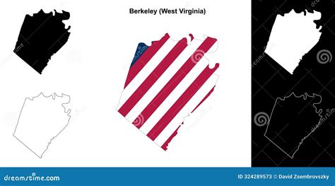 Berkeley Outline Map Stock Vector Illustration Of Virginia 324289573