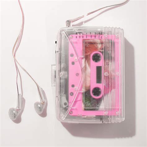 하이틴 레트로 투명 카세트테잎 플레이어 워크맨 카세트 테이프 위시버킷