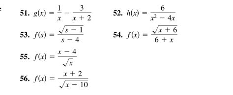 Solved ﻿inding The Domain Of A Function In Exercises