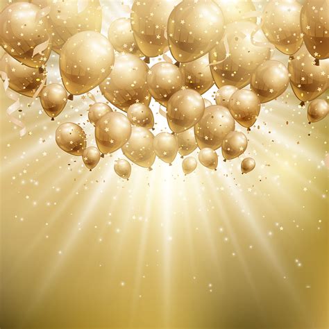 Gold Balloons Background 210642 Vector Art At Vecteezy