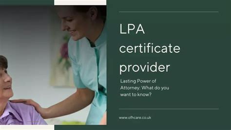 Ppt Lpa Certificate Provider Powerpoint Presentation Free Download