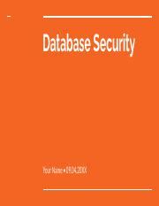 Importance Of Database Security Ensuring Data Integrity And Course Hero