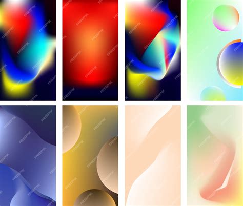 Premium Vector Abstract Background Set Gradient With Pattern Mobile Wallpapers