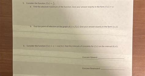 Consider The Function Fxe2x A Find The Absolute