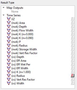 TUFLOW Viewer Time Series Outputs Plotting 1D Hydraulic Table Check