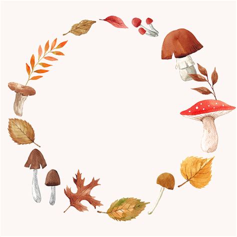 가을 나뭇잎 수채화 테두리 06 유토이미지 상세페이지 베이직샵 일러스트 22153588