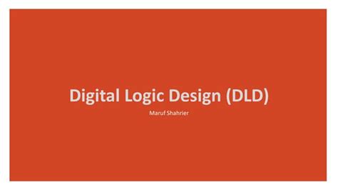 Digital Logic Design Dld Decorder Design State With State Equation Ppt